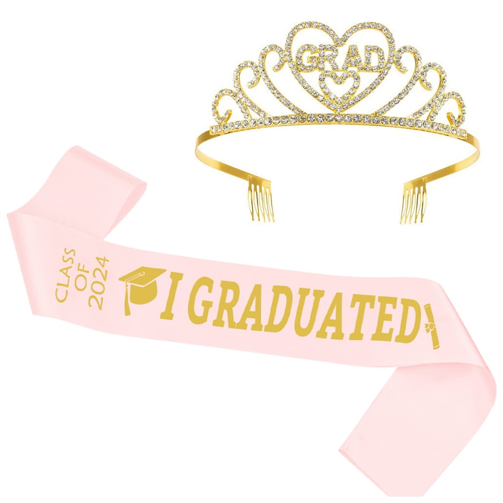 Graduation Stole Rhinestone Graduation Crown for Graduation Ceremony ...
