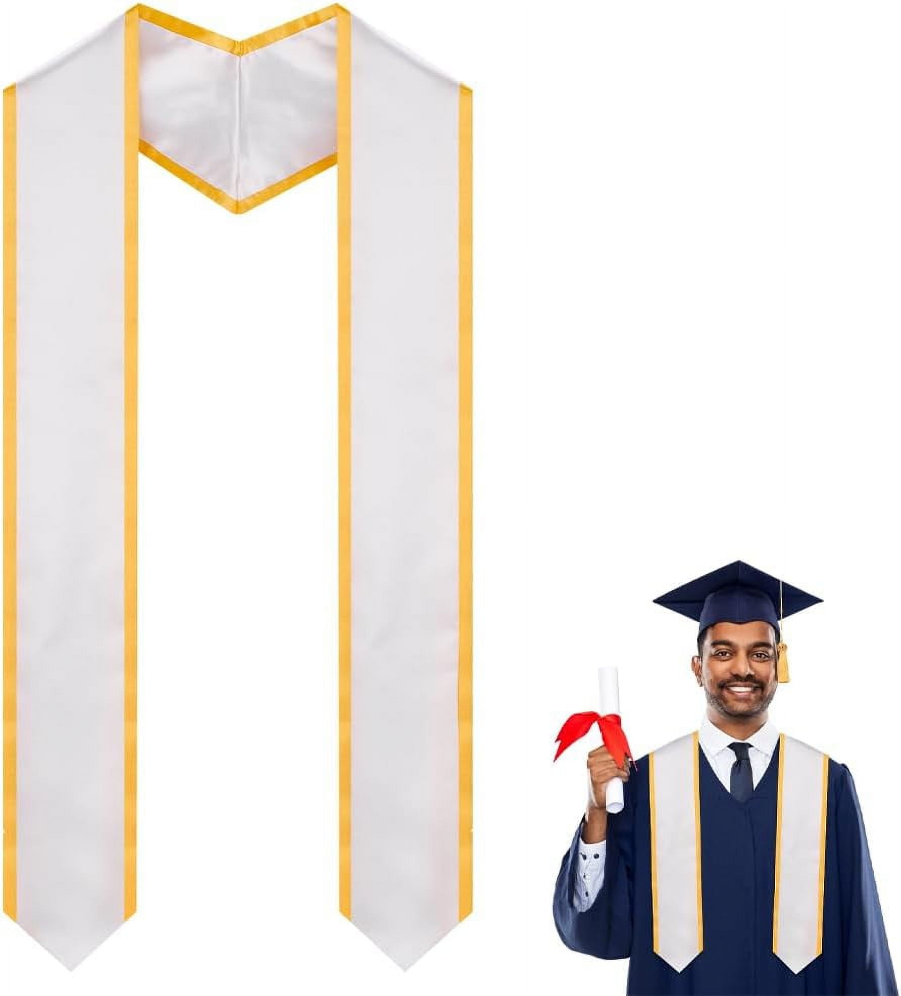 Graduation Stole Sash 72" Graduation Honor Stole Classic End With Trim ...