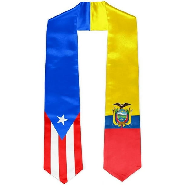 Graduation Stole Sash Puerto Rico Dominican Republic Flag Graduation ...