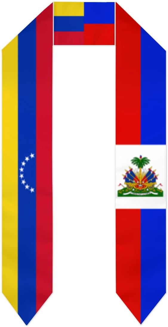 Graduation Stole Venezuela Haiti Flag Graduation Shawl Scarf Sash for ...