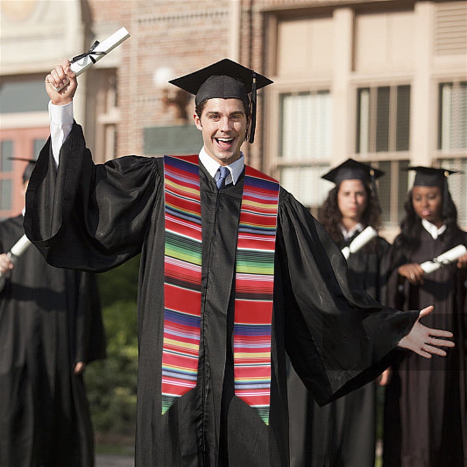 Graduation Stoles Wraps Colorful Stripes Design For Academic Gowns All ...