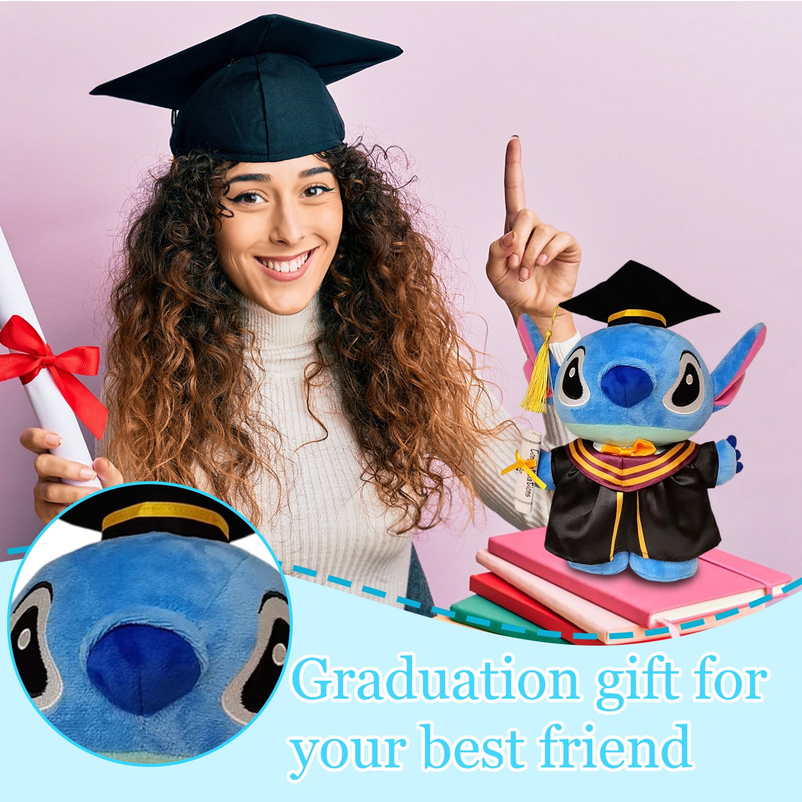 Graduation Stuffed Animals Popular Stitch Movie Cartoon Characters ...