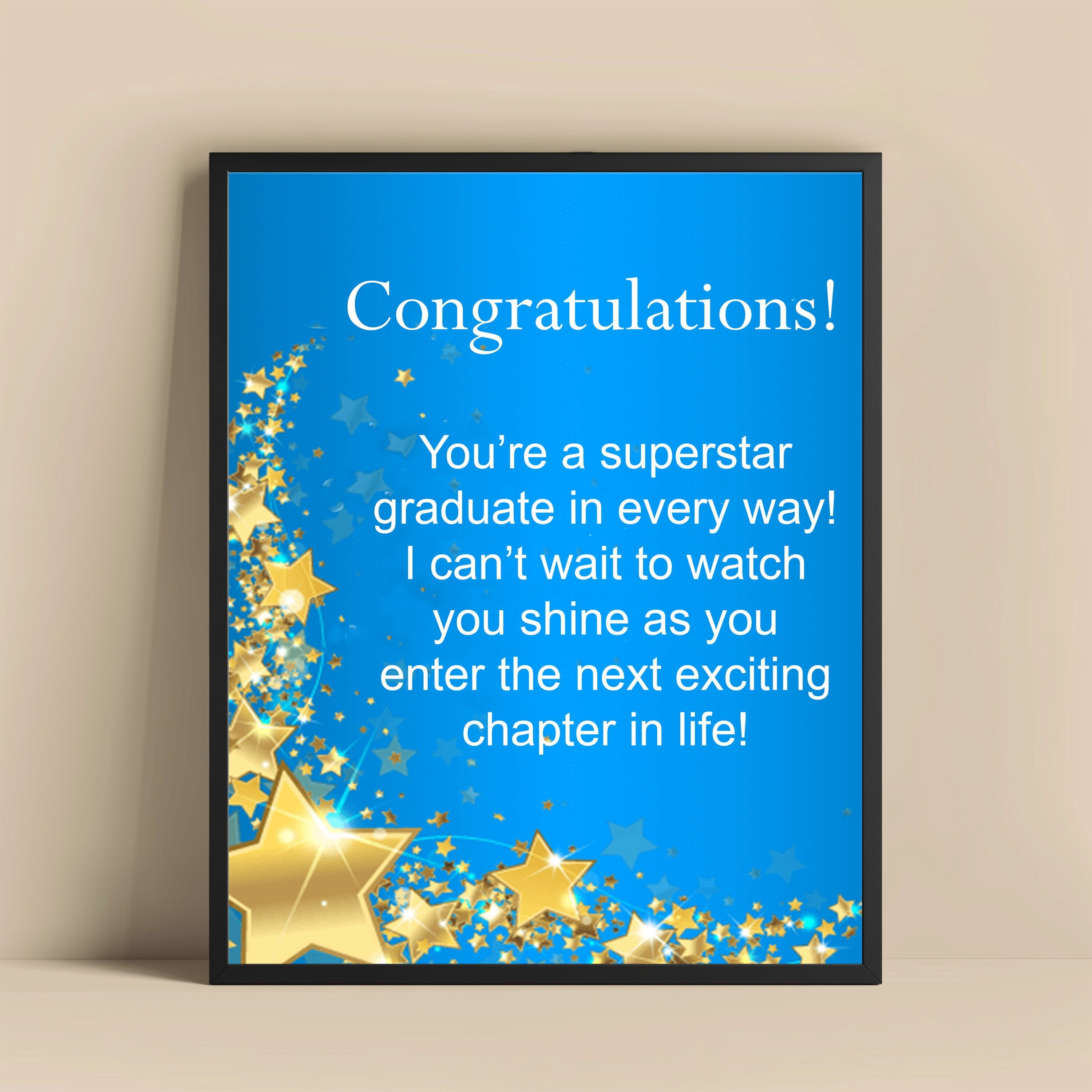Graduation Superstar Print, Congratulations Graduate Poster ...