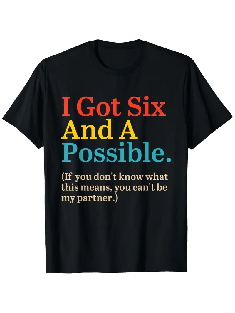 Graduation T-Shirt - 100% Pure Cotton, Black with Colorful "I Got Six ...