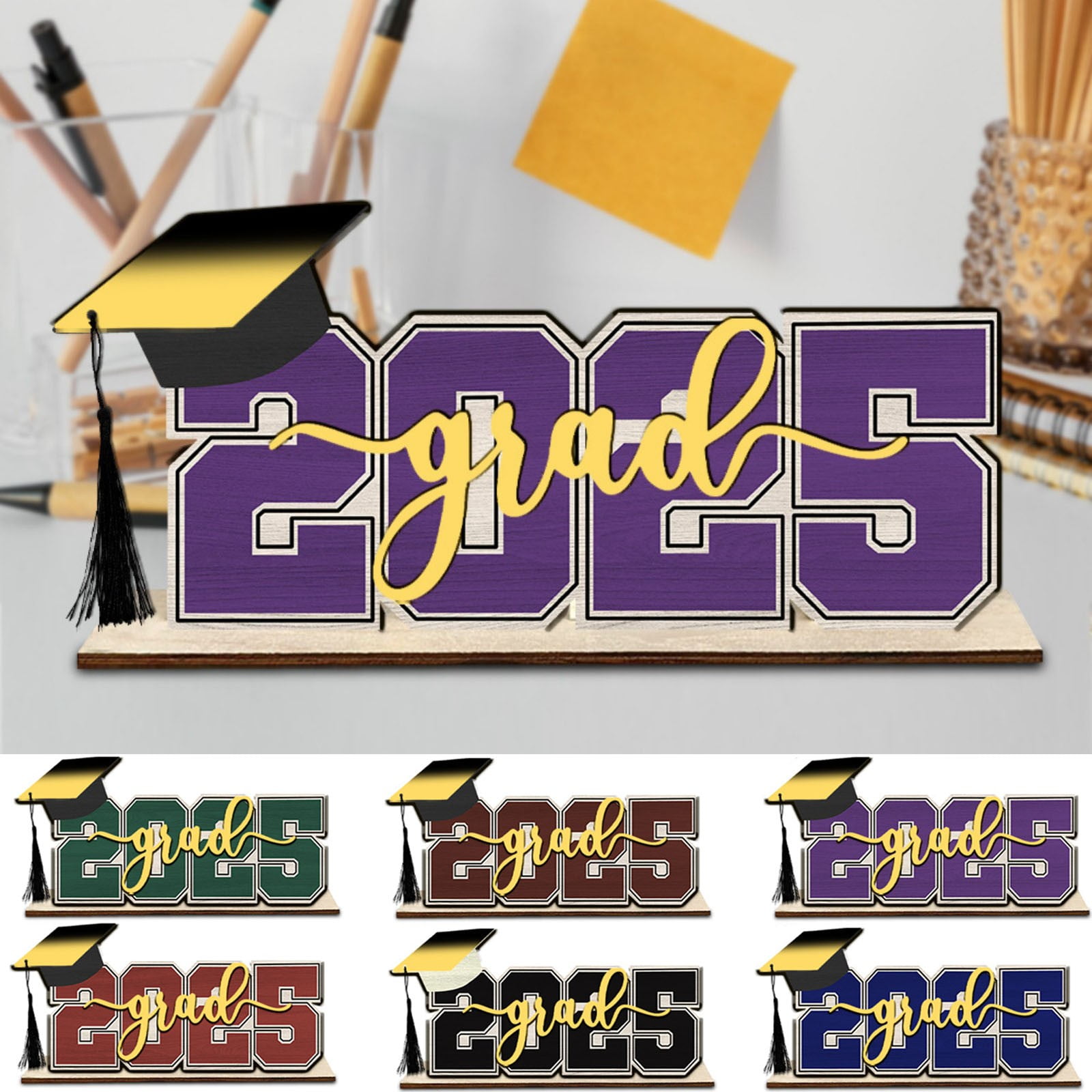 Graduation Table Decor 2025 | Wooden Graduation Season Centerpiece ...