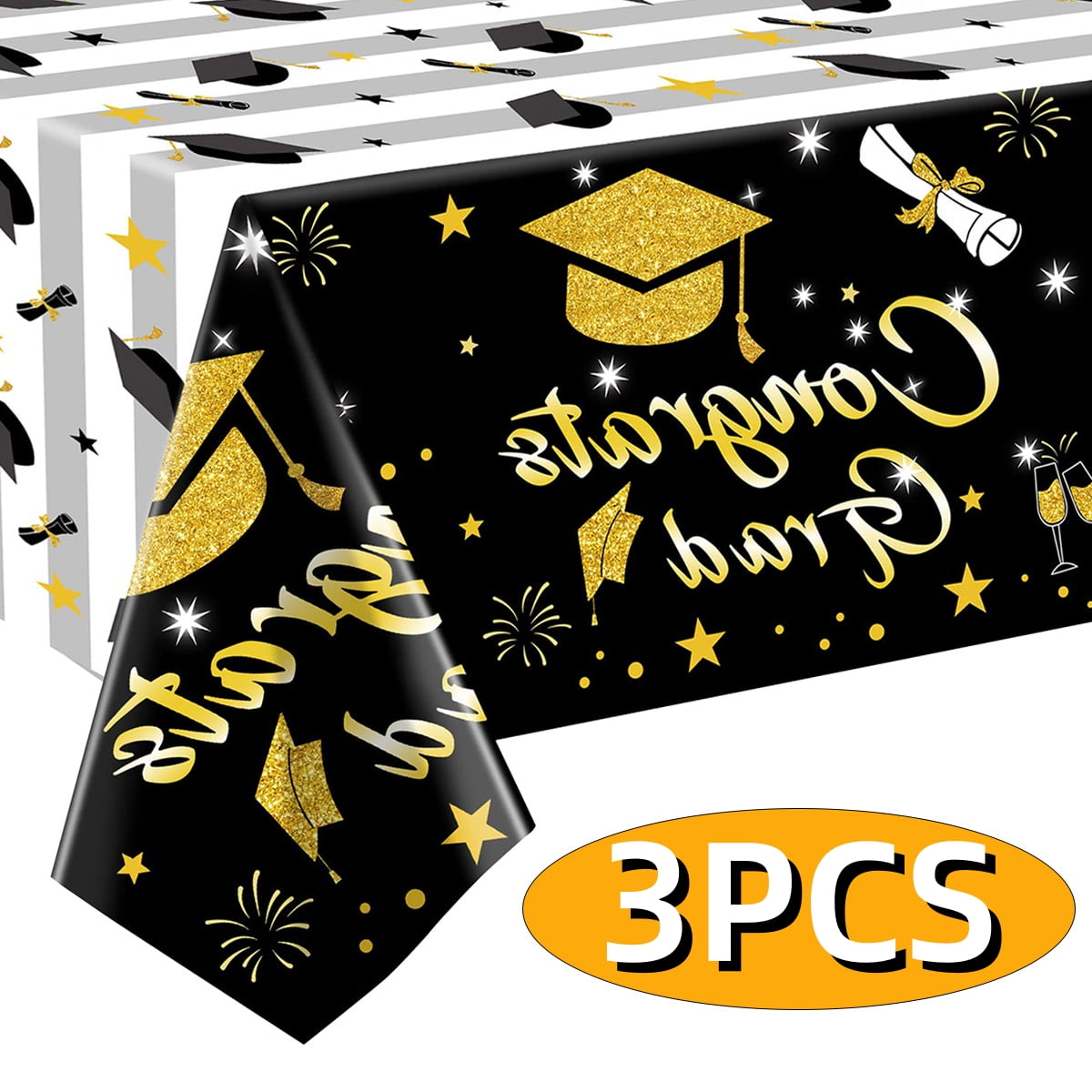 Graduation Tablecloth Decorations Graduation Party Supplies Disposable ...