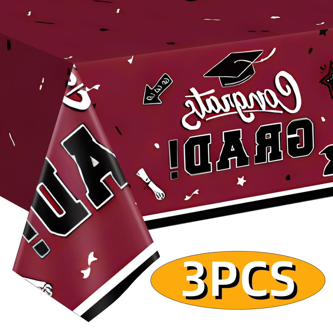 Graduation Tablecloth Decorations Graduation Party Supplies Disposable ...
