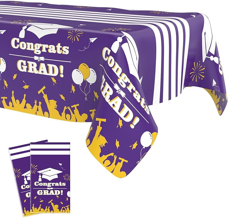 Graduation Tablecloth Graduation Party Decorations 2025, 2 PCS Congrats ...