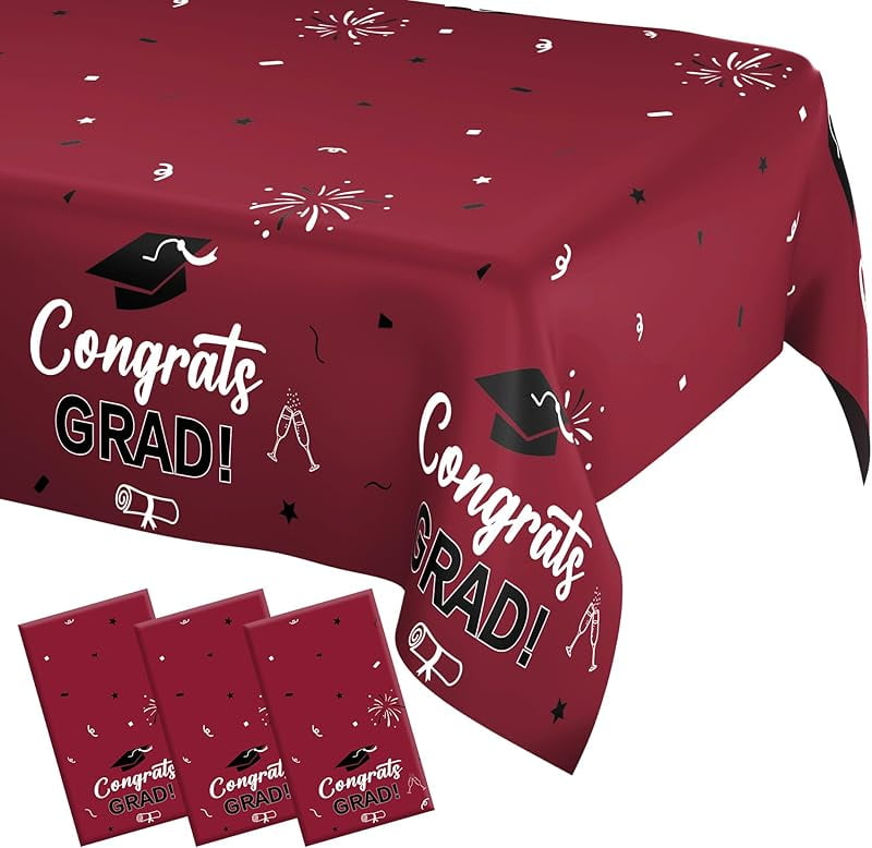 Graduation Tablecloth Graduation Party Decorations 2025, 2 PCS Congrats ...