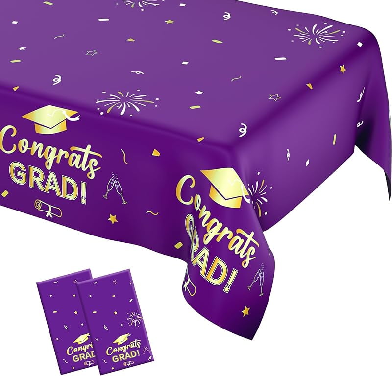 Graduation Tablecloth Graduation Party Decorations 2025, 2 PCS Congrats ...
