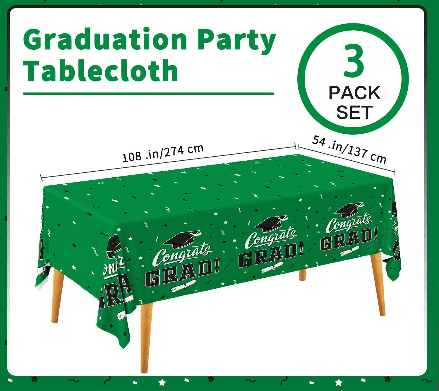 Graduation Tablecloths Graduation Party Table Decorations Waterproof ...