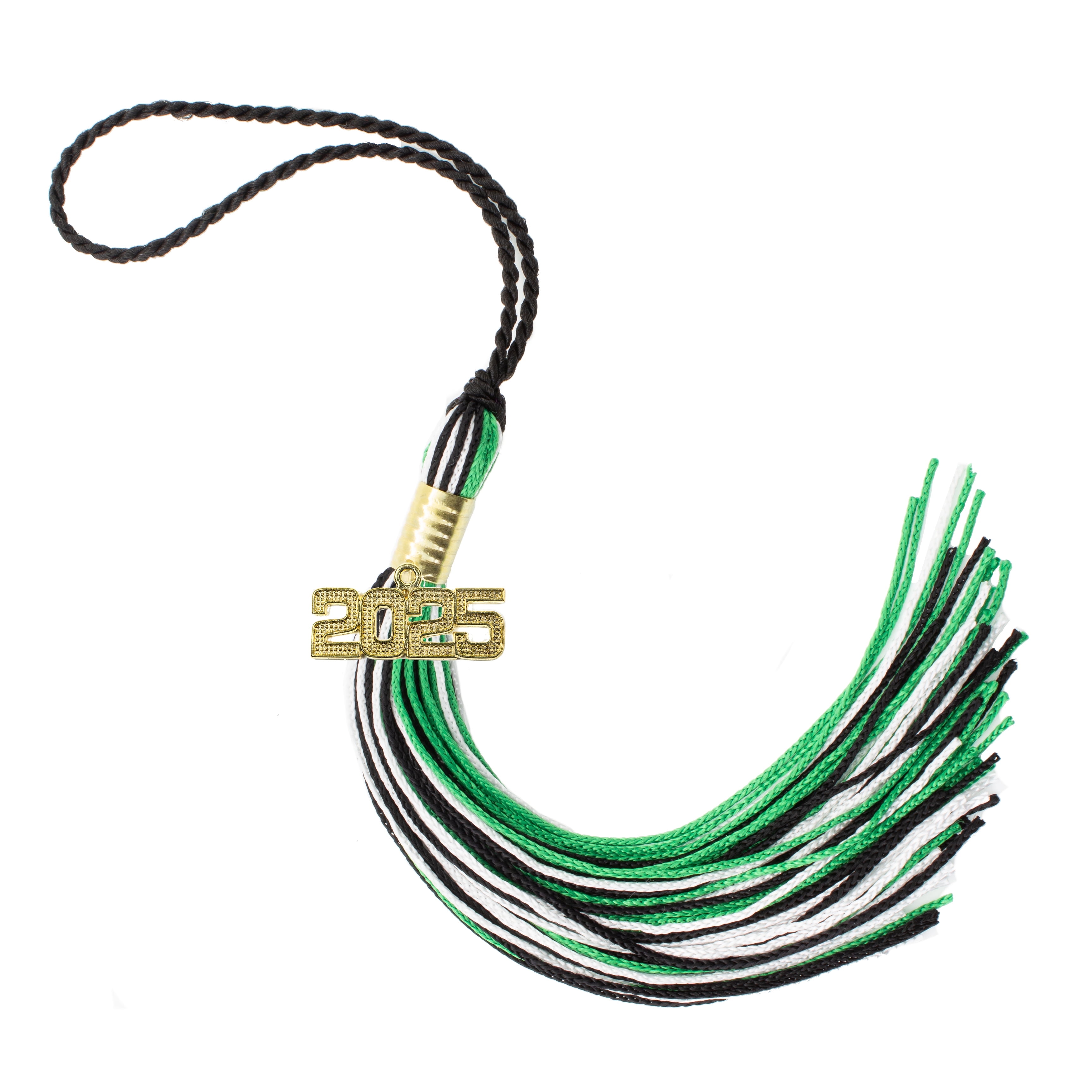 Graduation Tassel 2025 BLACK/KELLY/WHITE- Tassel Depot Brand - Walmart.com