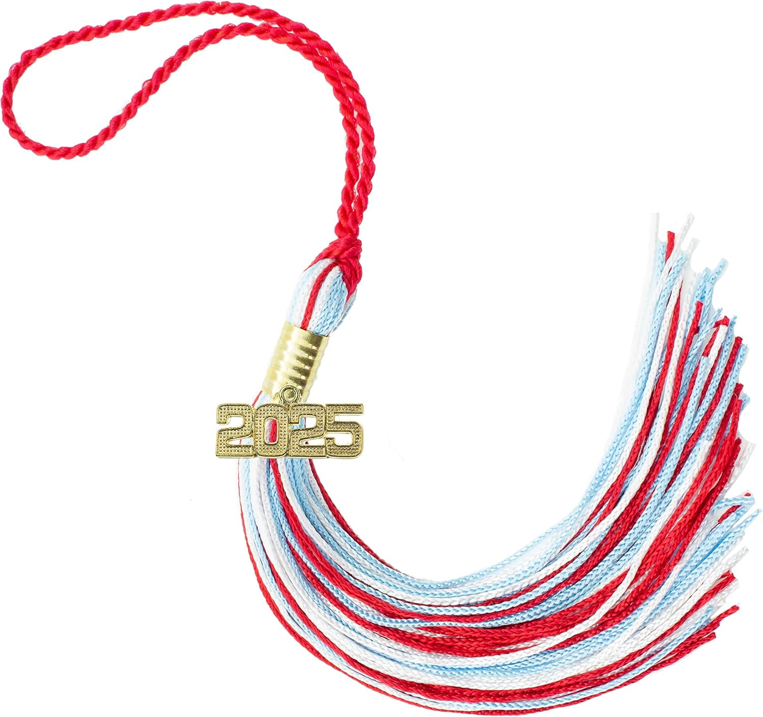 Graduation Tassel 2025 RED/LTBLUE/WHITE- Tassel Depot Brand - Walmart.com