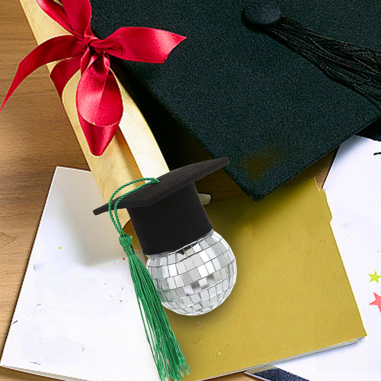 Graduation Tassel Ball | Sparkling Mirror Ball Party Decoration ...