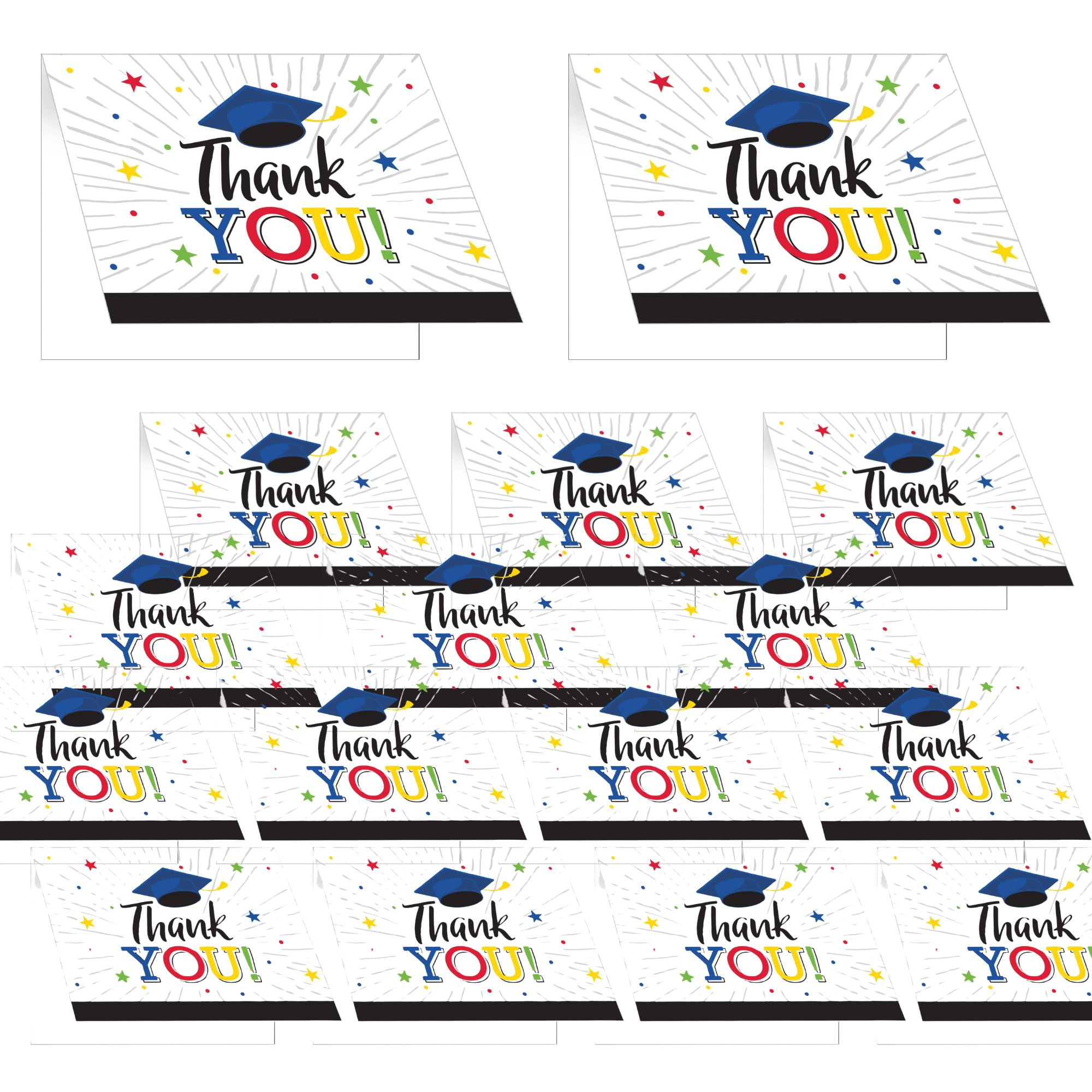 Graduation Thank You Cards with Envelopes – 16 Count (2 Packs of 8 ...