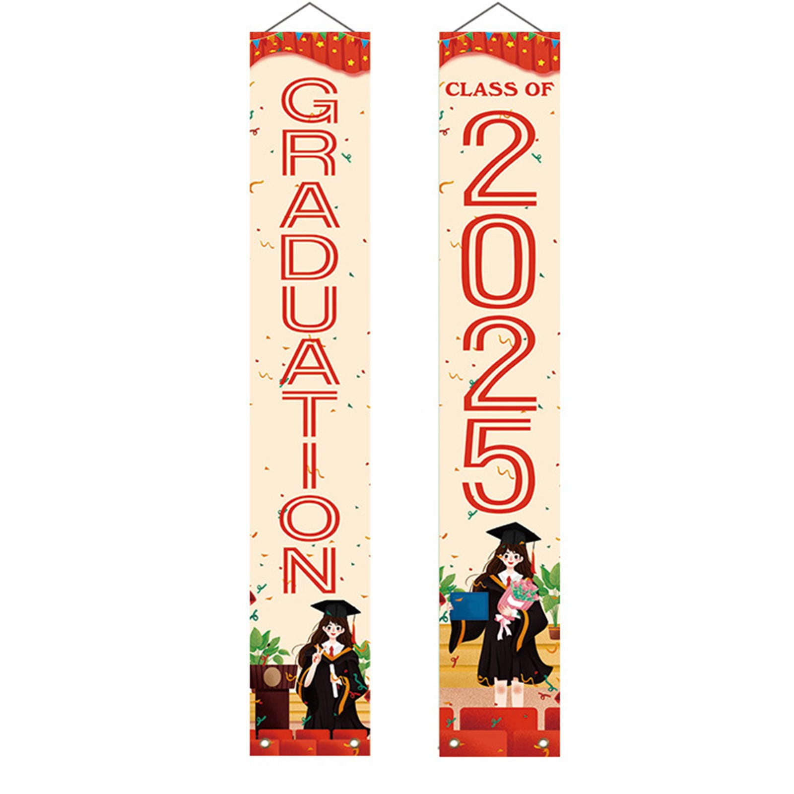 Graduation Theme Hanging Garland Party Decor Scene Arrangement Nylon ...