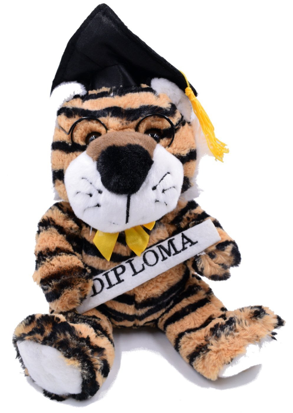 Graduation Tiger with Cap Holding A Diploma Plush Toy Stuffed Animal 9. ...