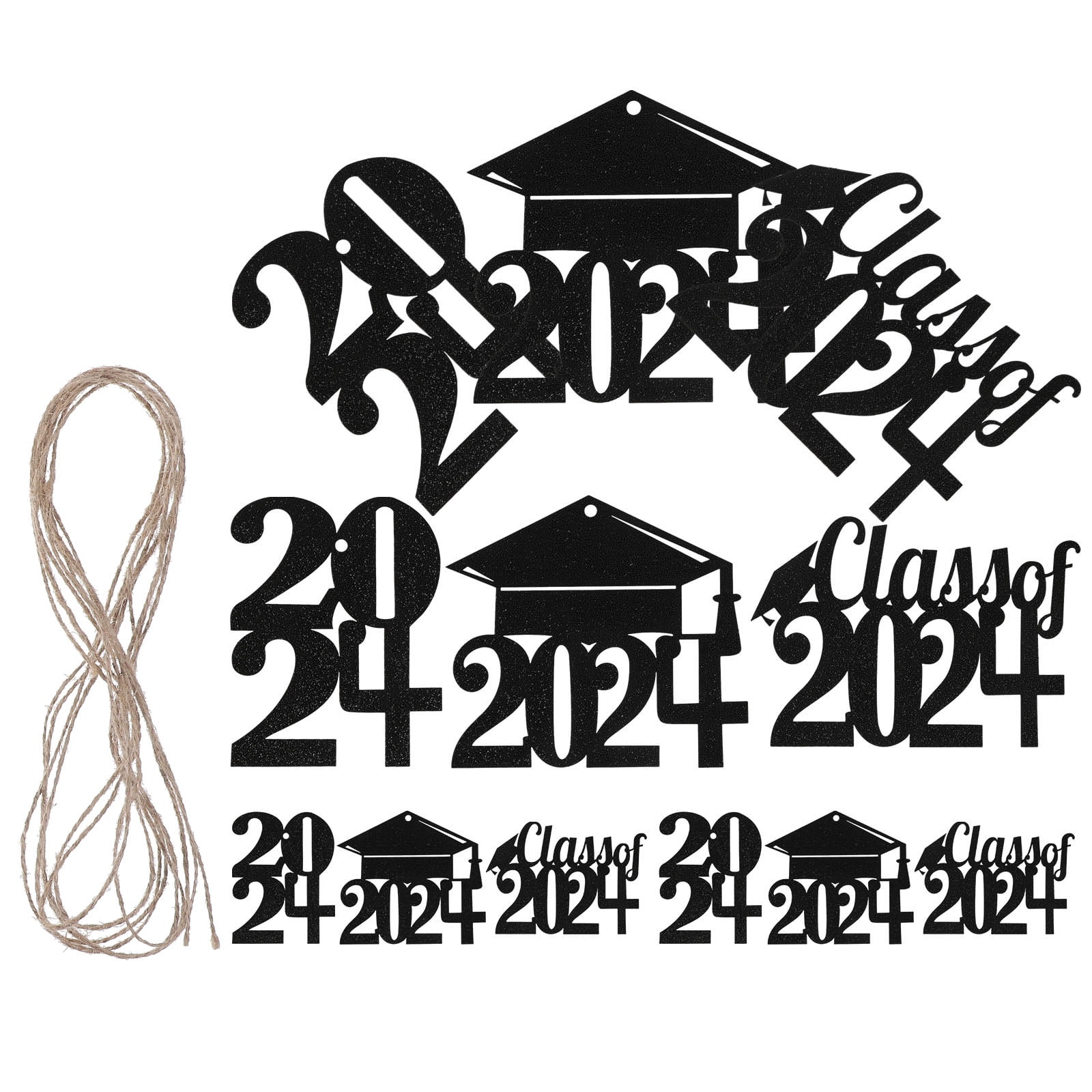 Raindrops Grad Decor Graduation Centerpiece Rope 12Pack 5.3X5.1X0.04In ...