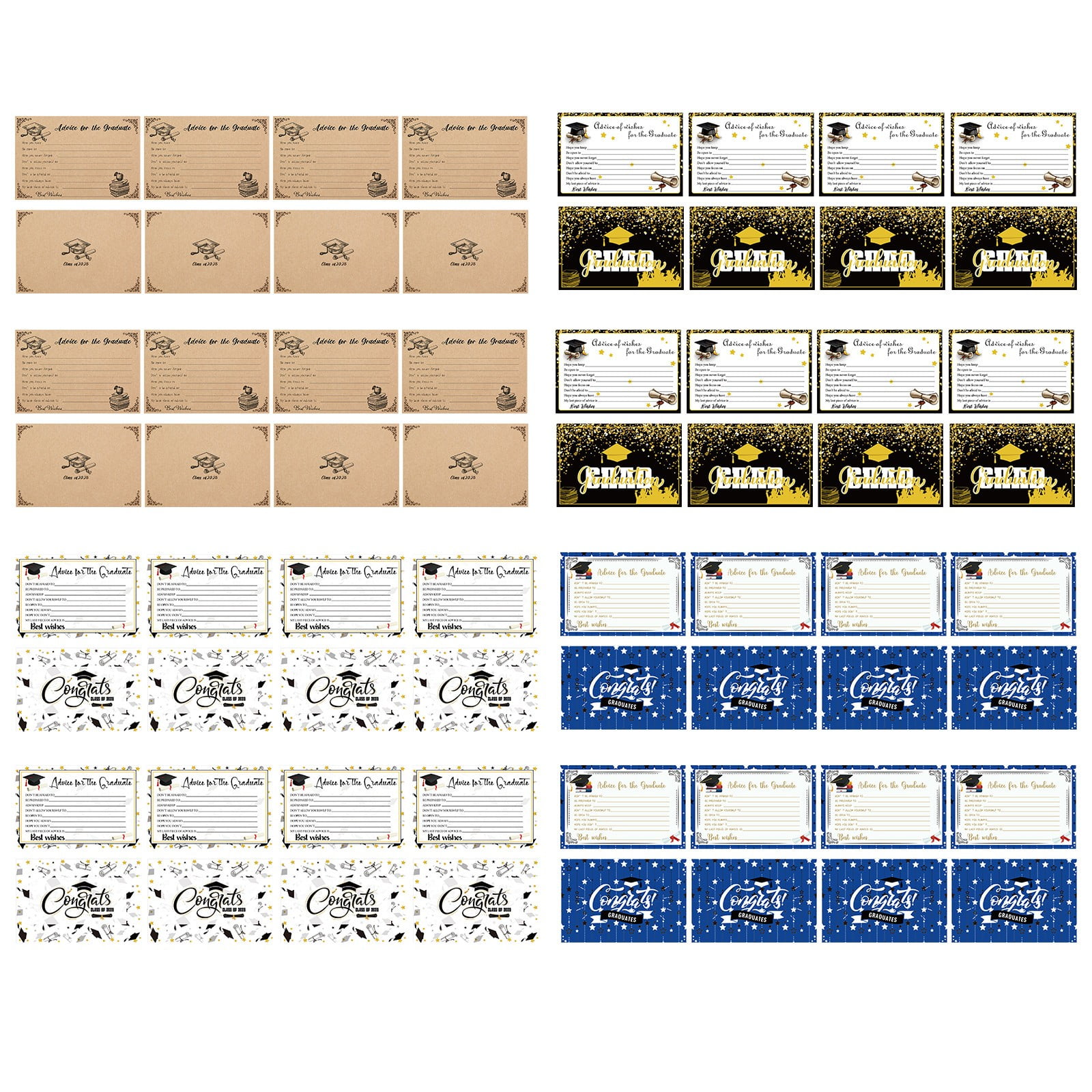 Graduation Wish & Advice Cards 32PCs Graduation Advice Cards For Class ...