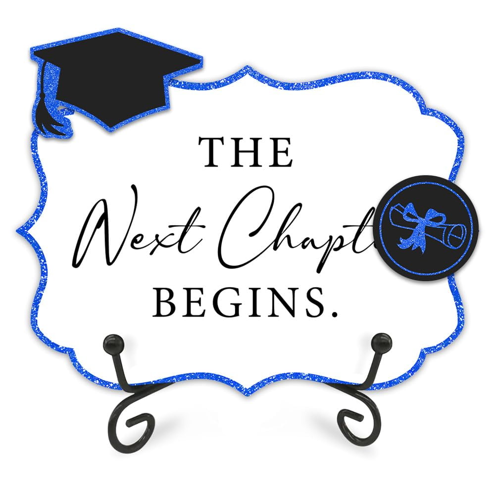 Graduation Wooden Tabletop Buffet Sign - FST1 The Next Chapter Begins ...