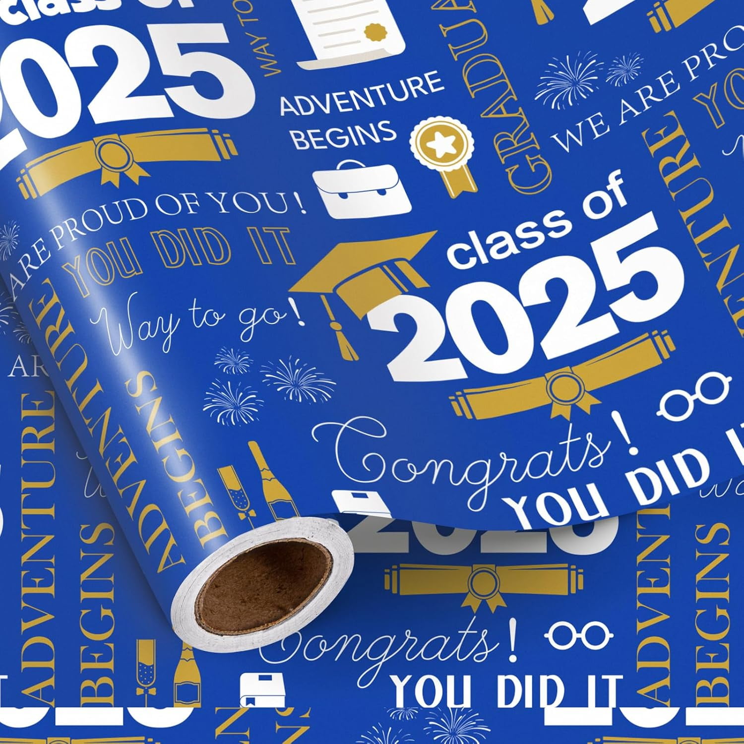 Customer reviews for Graduation Wrapping Paper Roll, Mini Roll, Black ...