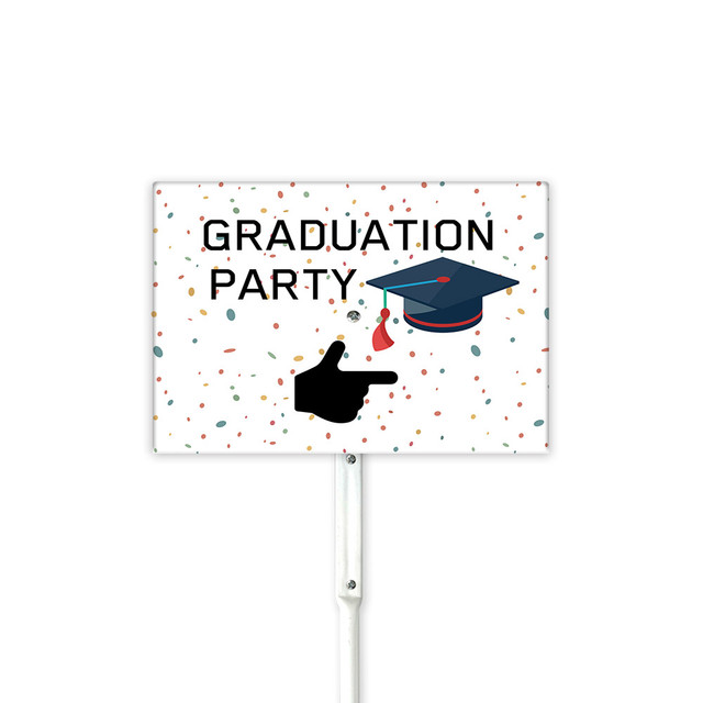 Graduation Yard Sign Party Accessory Directional Yard Signs with Stakes ...