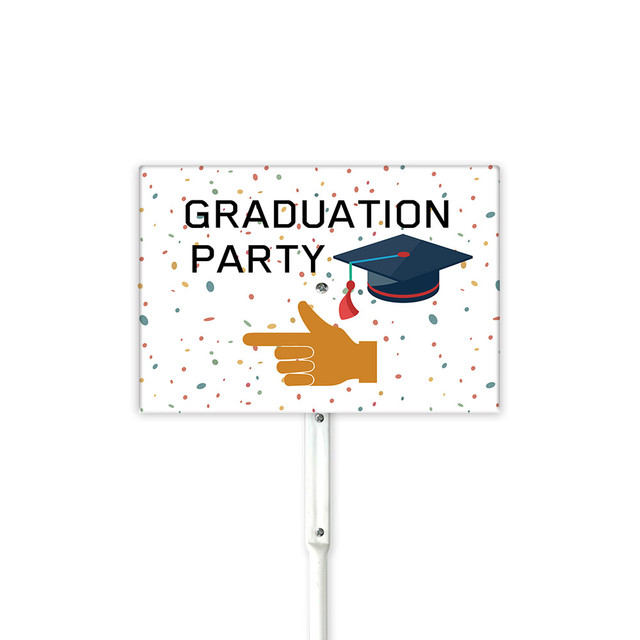 Graduation Yard Sign Party Accessory Directional Yard Signs with Stakes ...