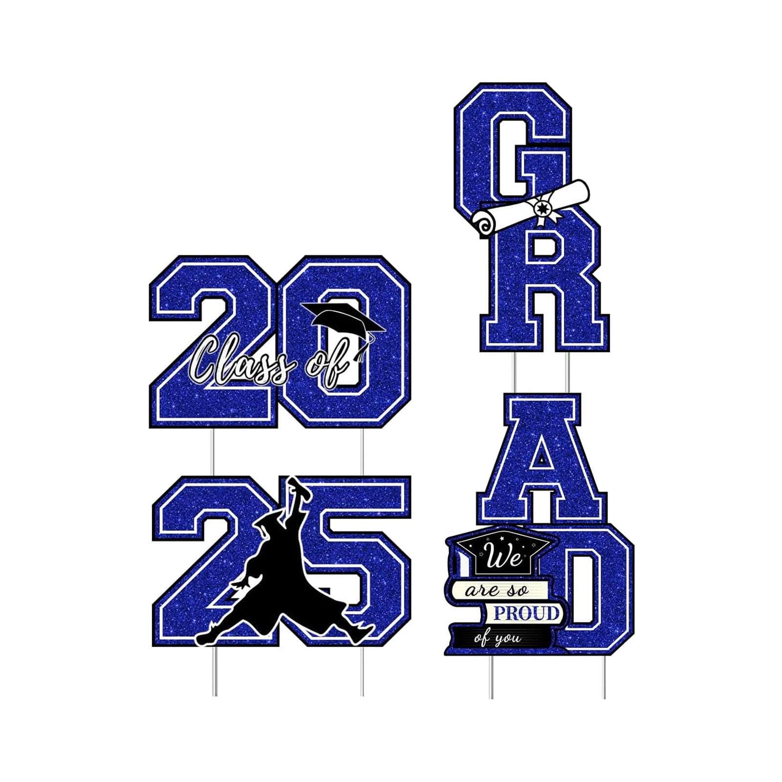 Graduation Yard Sign Set 2025 Celebrate Your Achievements with Class of ...