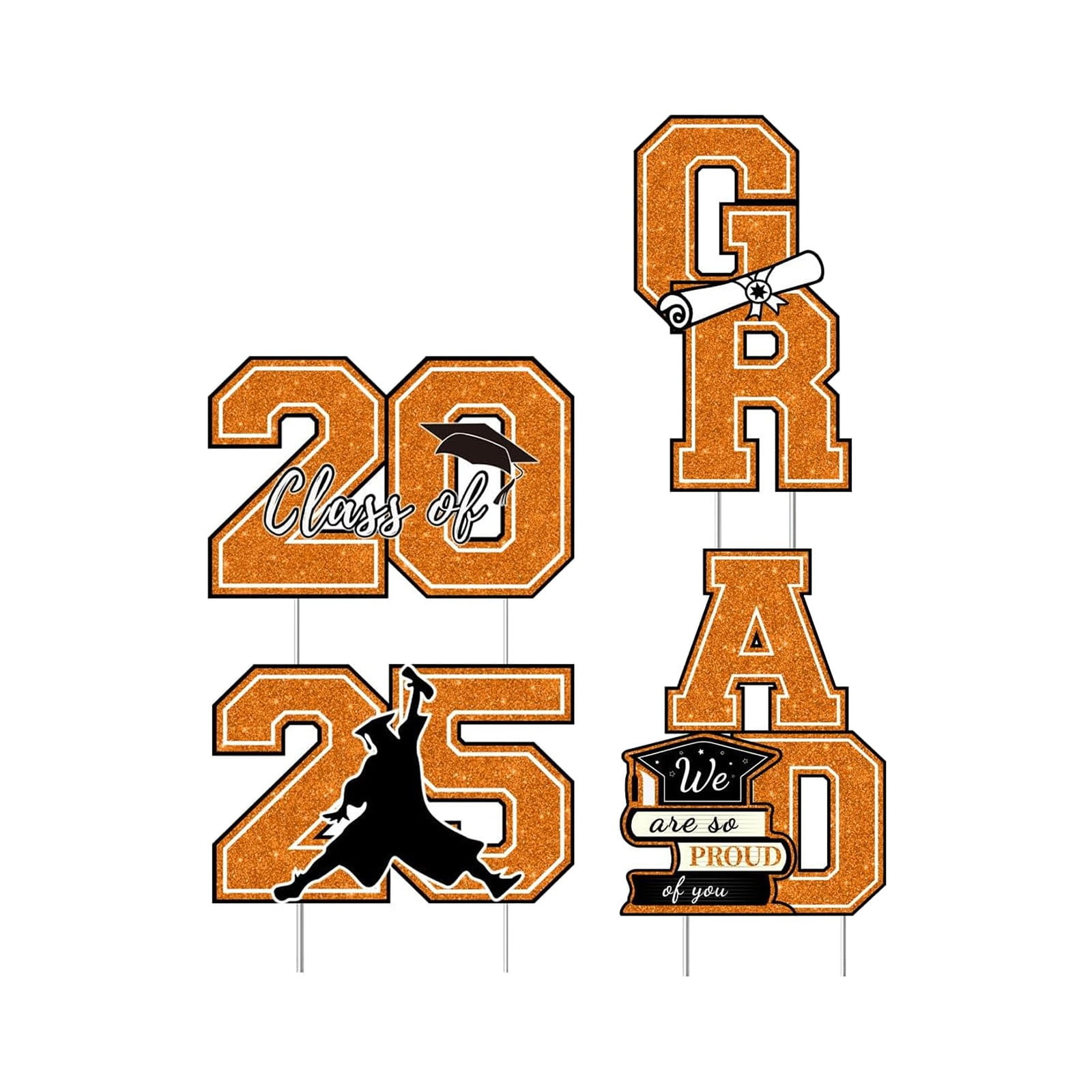 Graduation Yard Sign Set 2025 Celebrate Your Achievements with Class of ...