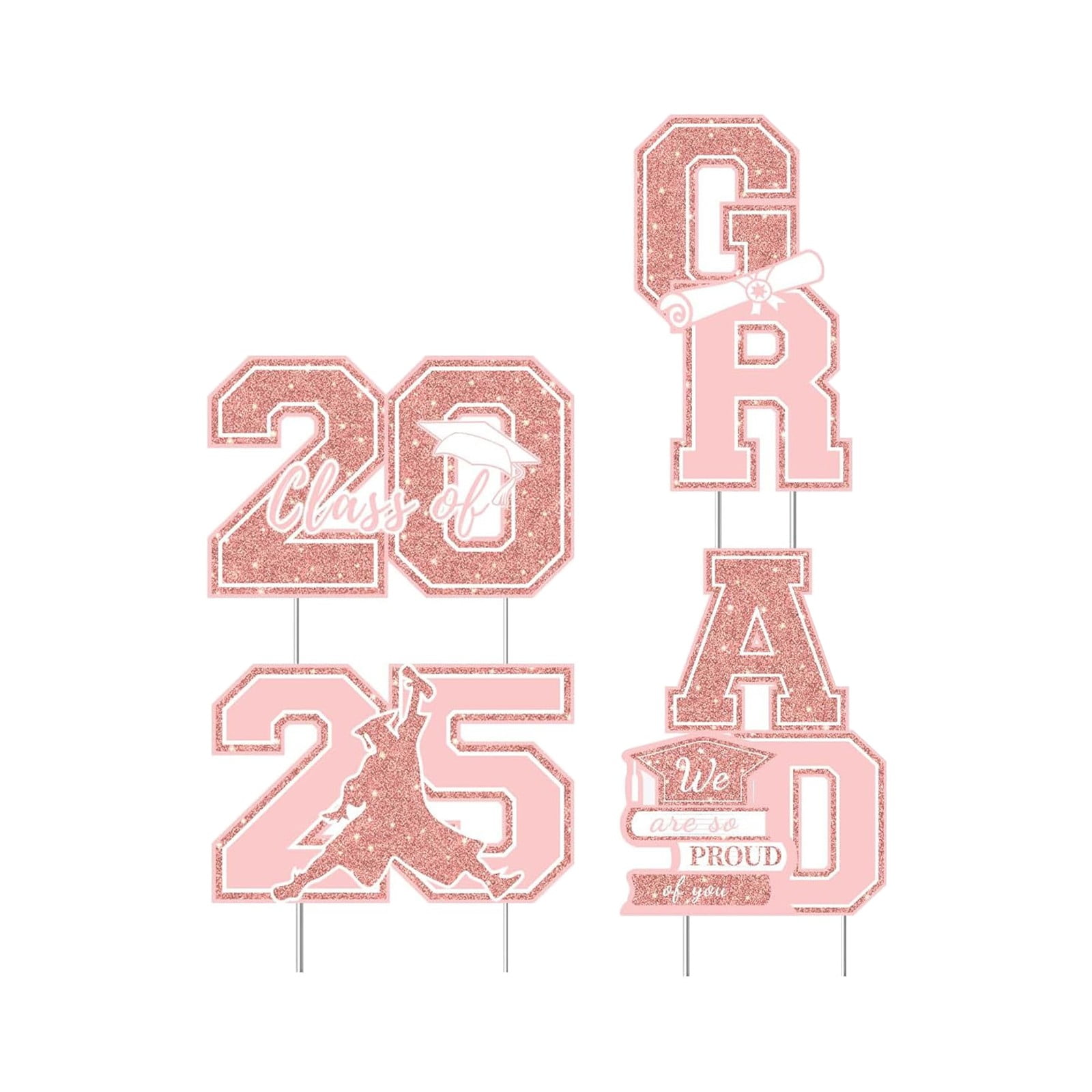 Graduation Yard Sign Set 2025 Celebrate Your Grad with Class of 2025 ...