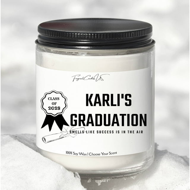 Graduation candle, personalized graduation gifts, masters graduation ...
