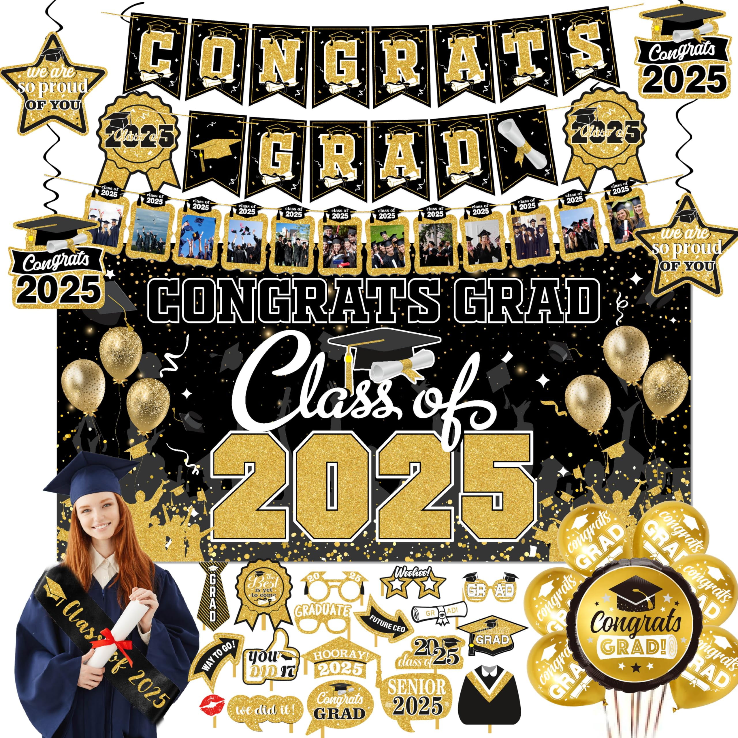 Graduation decorations class of IFF17 2025,graduation backdrop sign ...