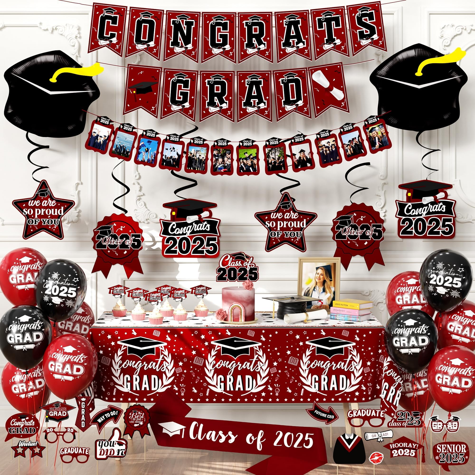 Graduation decorations classITSC of 2025,graduation photo booth props ...