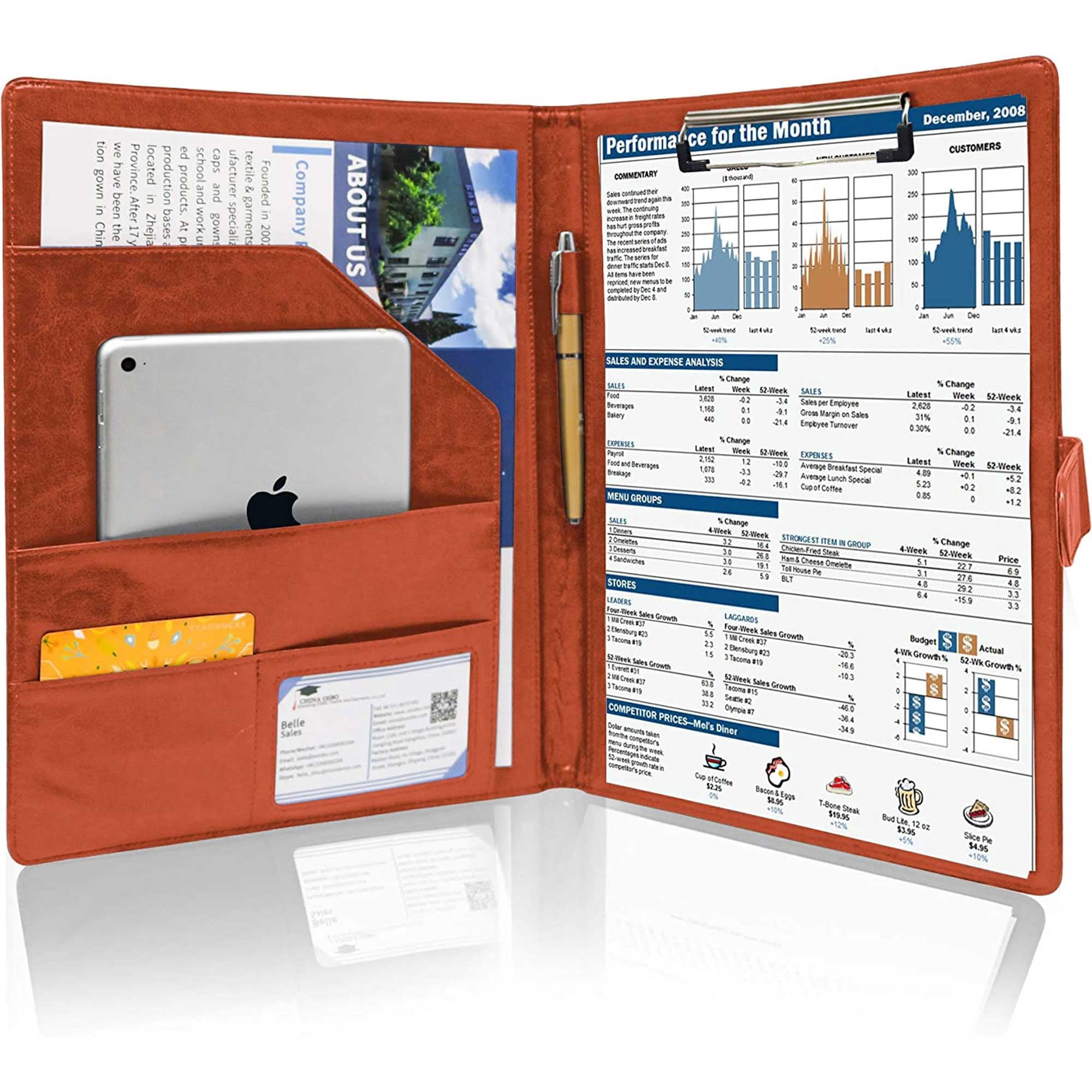 GraduationMall Business Magnetic Closure Padfolio Portfolio File Folder ...