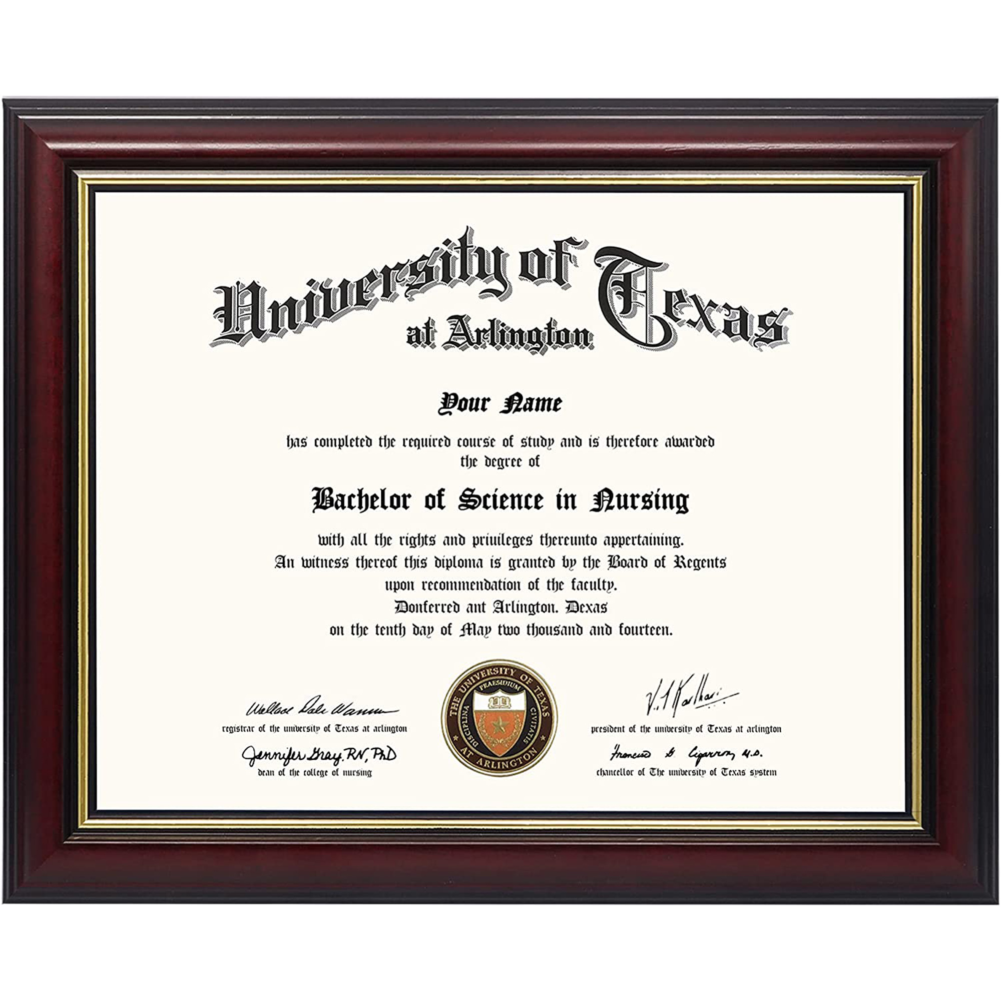University of New Mexico 8.5" x 11" Gold Embossed Diploma Frame with ...
