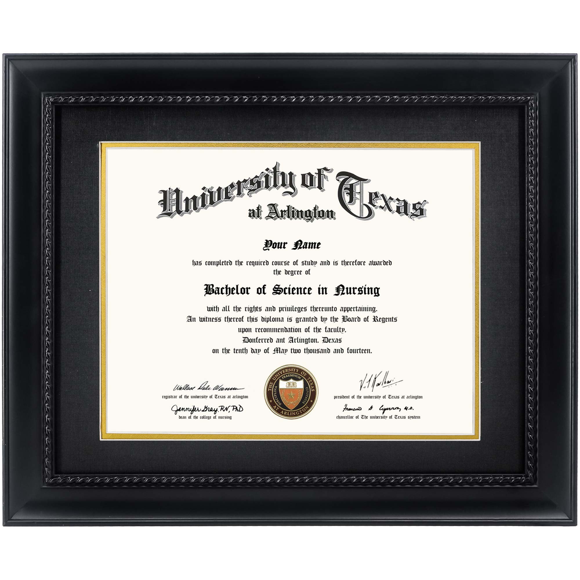 GraduationMall Documents Diploma Certificate Frame Black Solid Wood ...