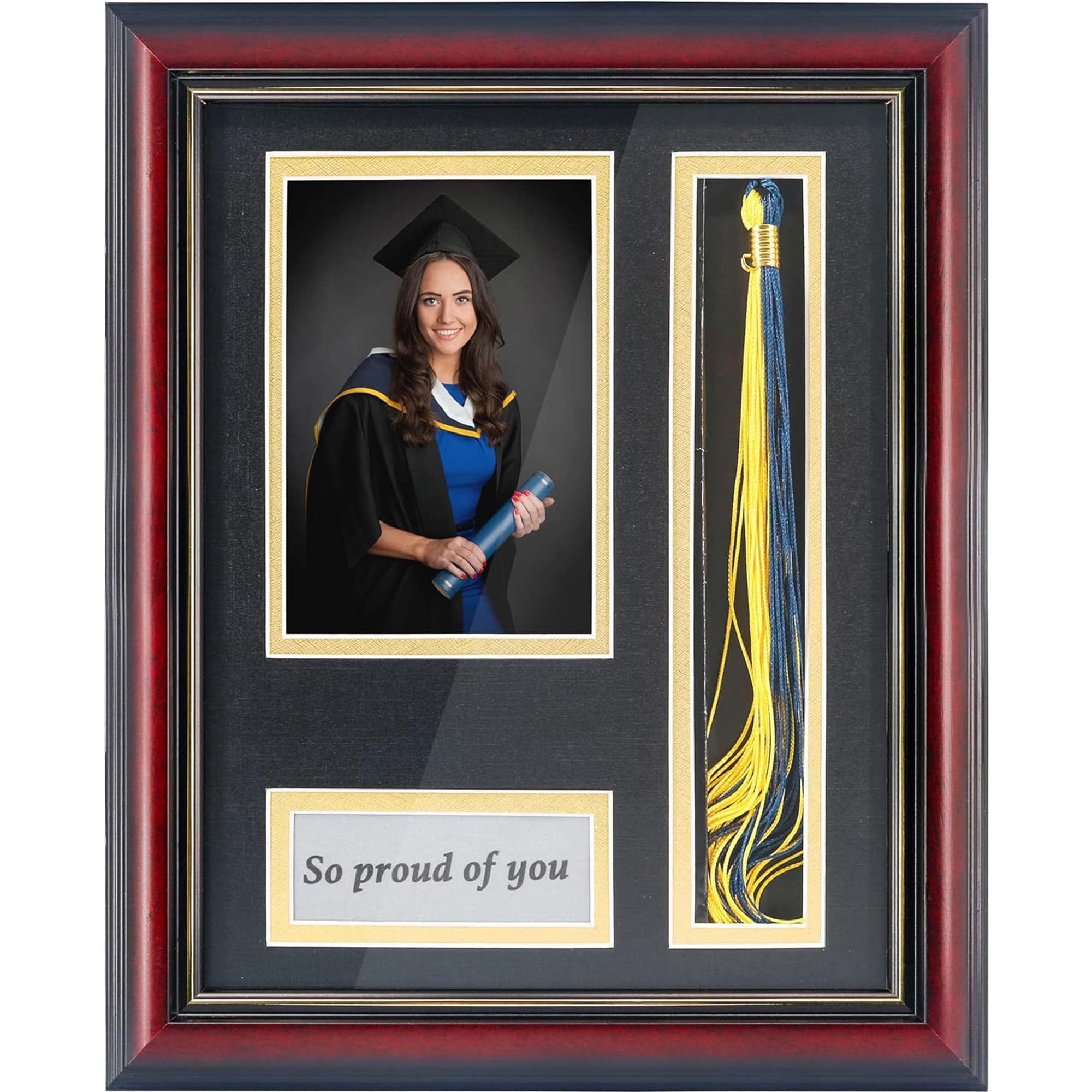 GraduationMall Graduation Solid Wood Photo Shadow Box Frame with Tassel ...