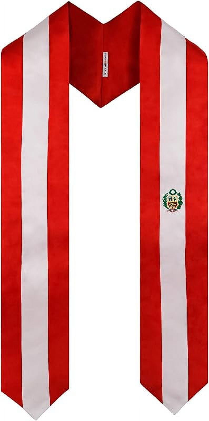 GraduationMall National Flag Graduation Stole Embroidery Sash for Study ...