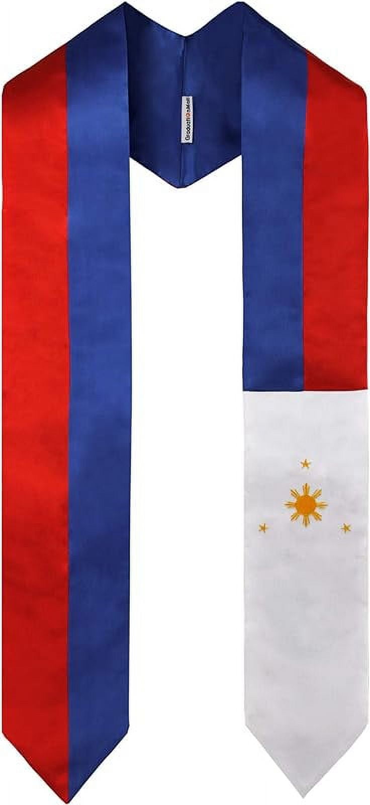 GraduationMall National Flag Graduation Stole Embroidery Sash for Study ...