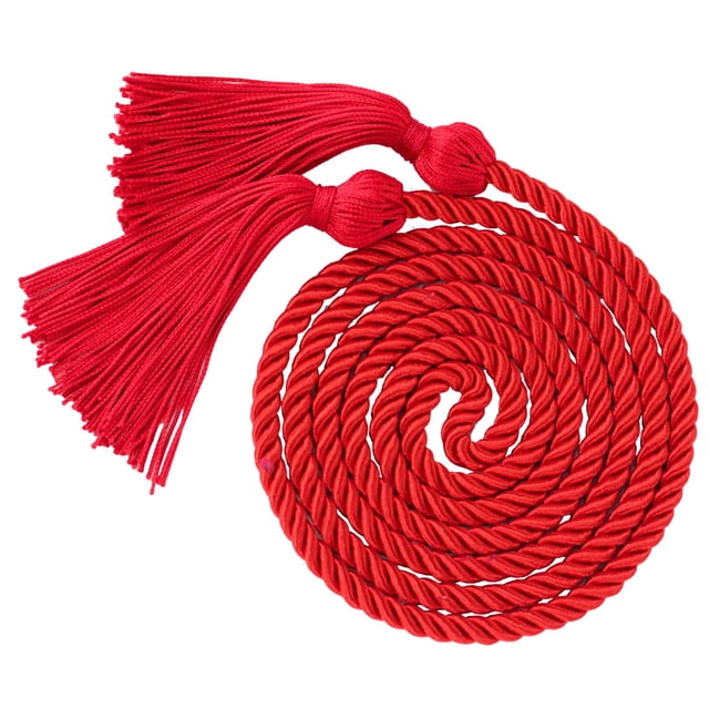 GraduationMall Solid Color Honor Cord 68" Red - Walmart Business Supplies
