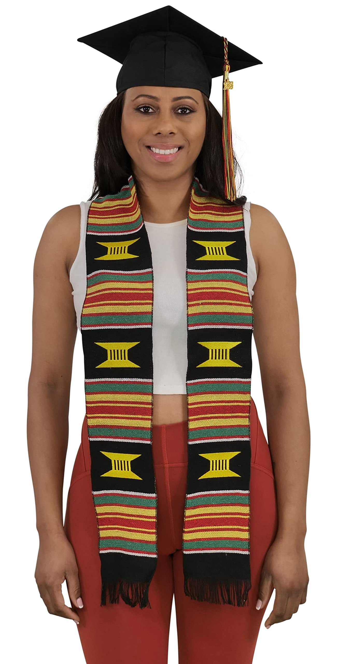 Gradwear Graduation Kente Stole, Handwoven Kente Cloth - Walmart.com