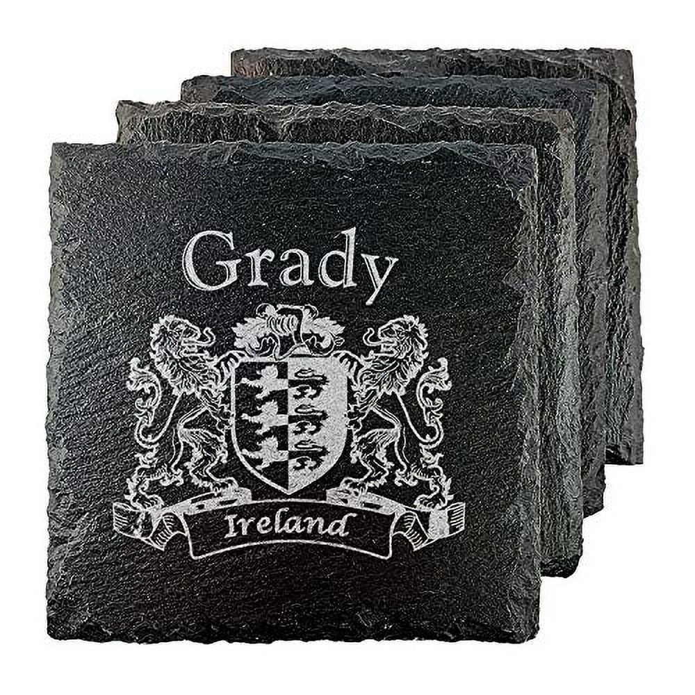 Grady Irish Coat of Arms Slate Coasters - Set of 4 - Walmart.com