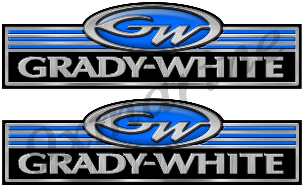 Grady White Classic Stickers - 10 inch long set. Remastered - Walmart.com