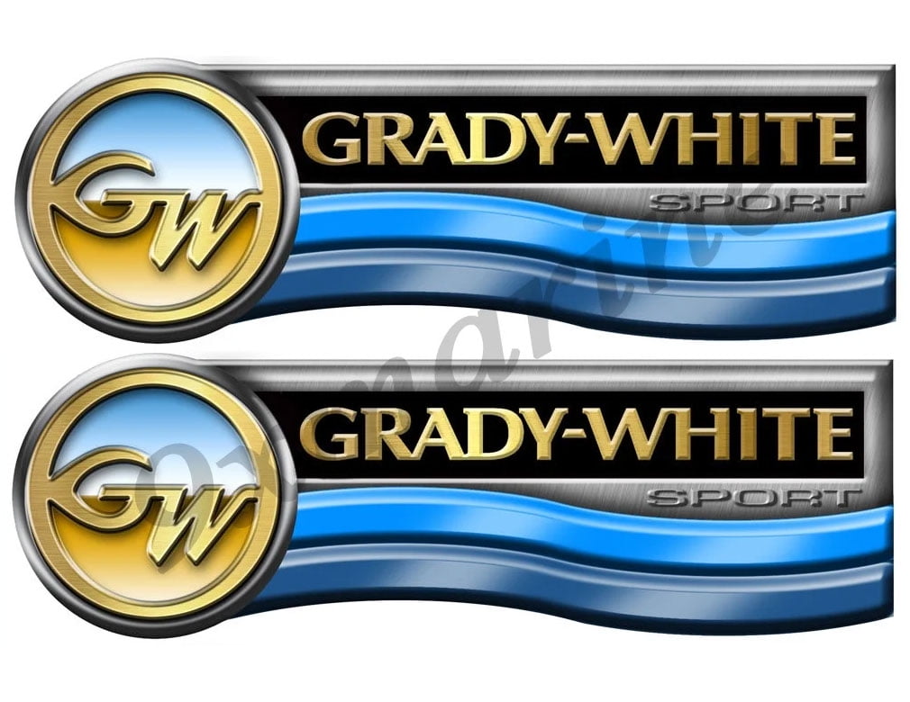 Grady White Custom Stickers - 10 inch long set. Remastered - Walmart.com