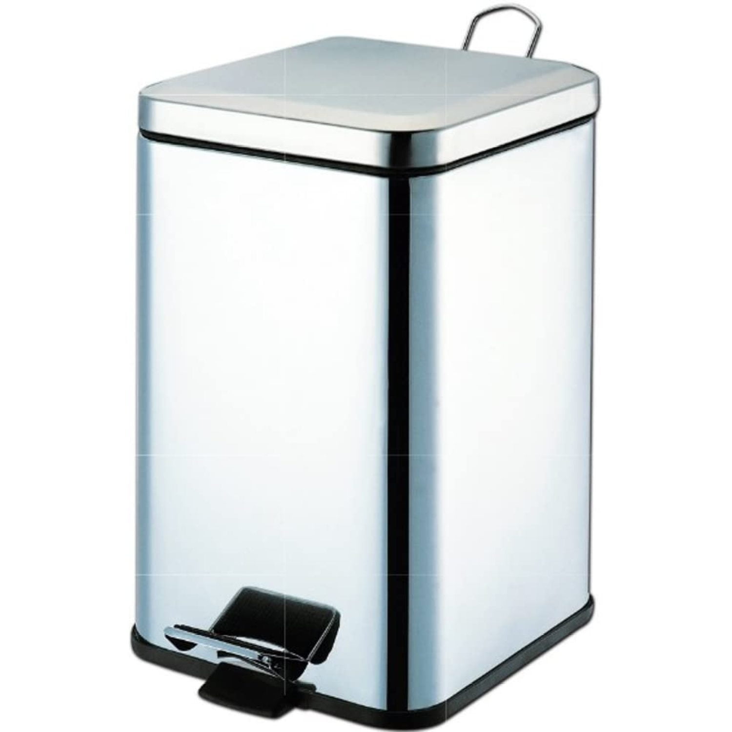 Grafco Waste Receptacle - Stainless Steel Trash Can, Hands-Free Step ...