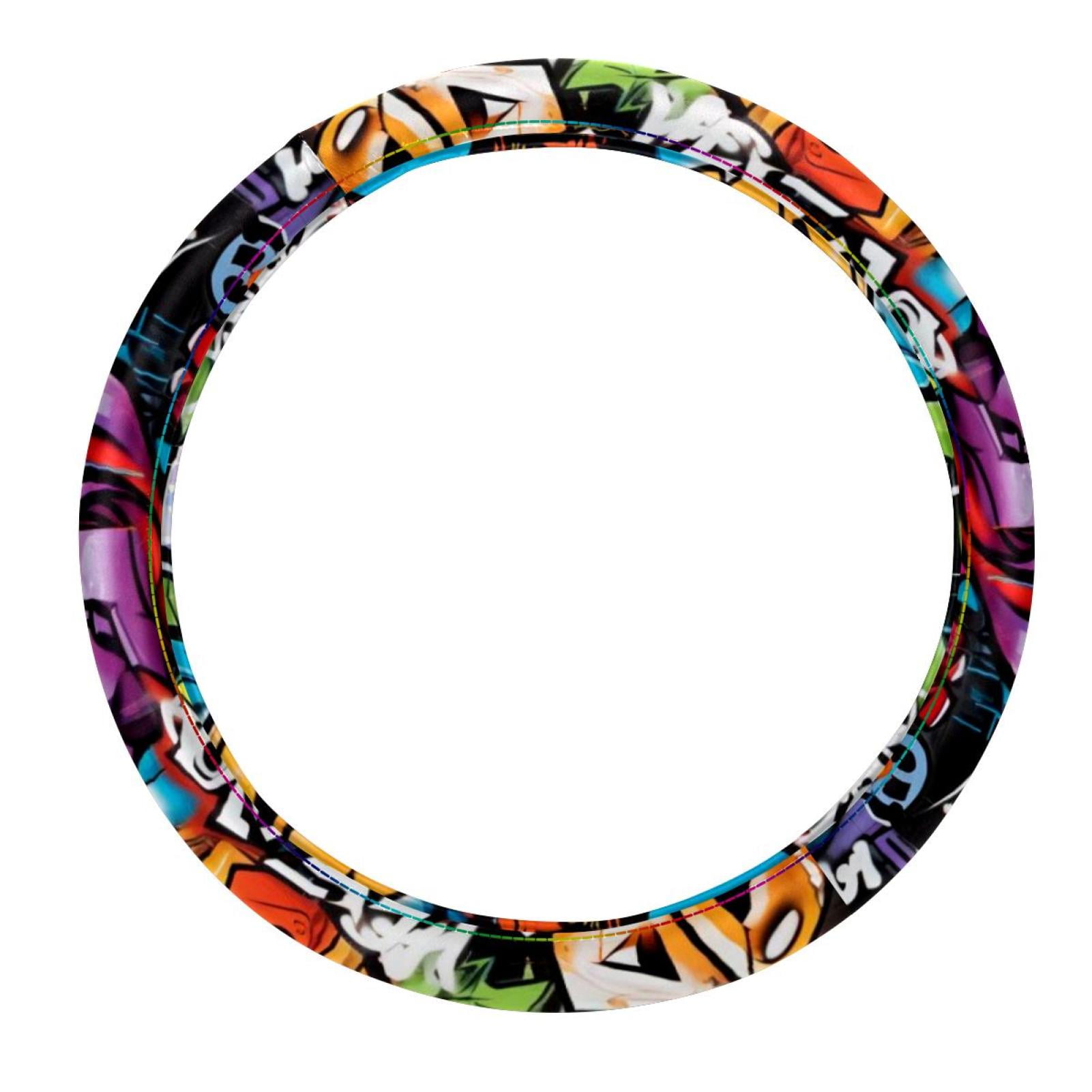 Graffiti 14.5 Inch Printing PVC Leather Car Wheel Cover Auto ...