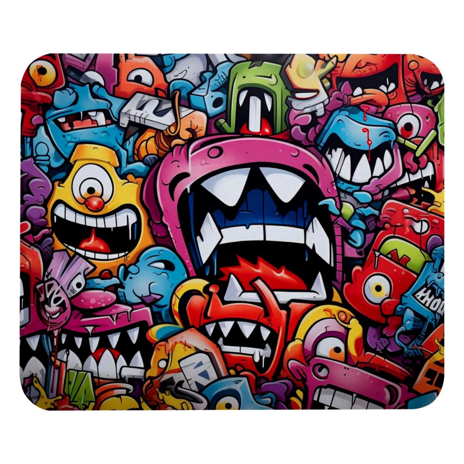 Graffiti 8.3x9.8 Inch Square Gaming Mouse Pad with Non-Slip Rubber ...