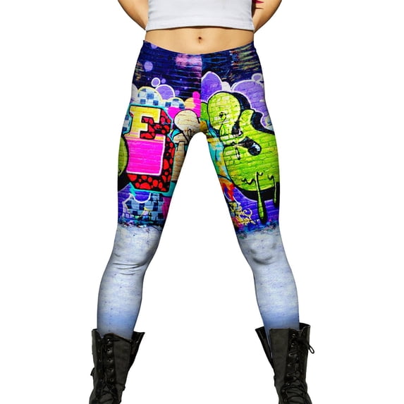 Graffiti And E Leggings - Walmart.com