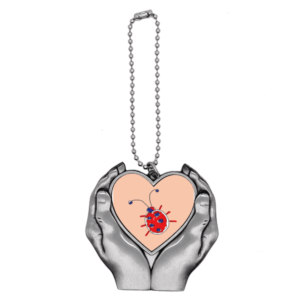 Graffiti Animation Hand Painted Ladybug Car Keychain Heart Pendant ...