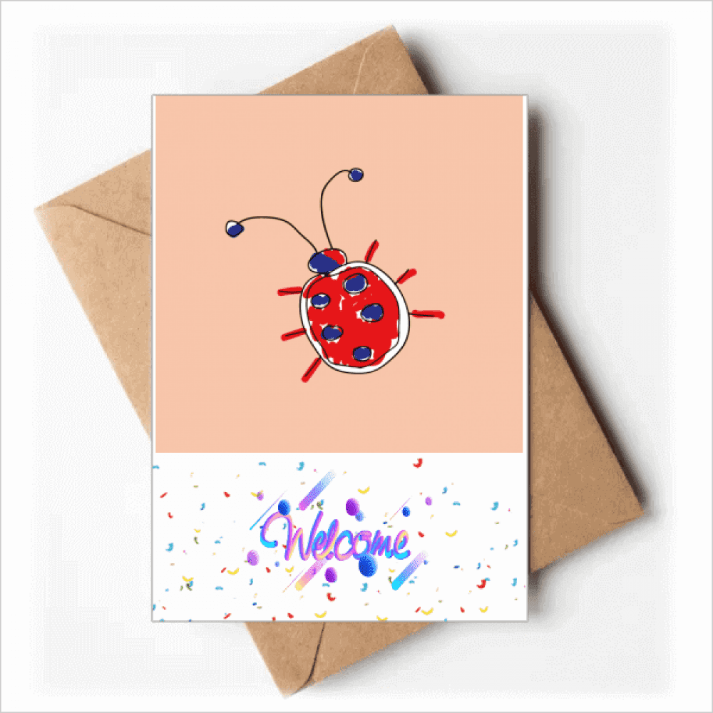 Graffiti Animation Hand Painted Ladybug Welcome Back Greeting Cards ...